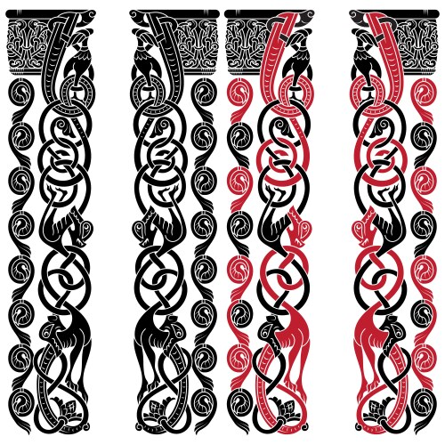 Viking scandinavian design ancient decorative Vector Image