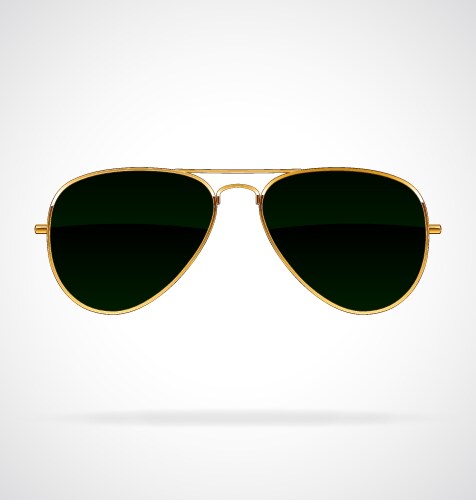 Aviator Sunglasses Gold Vector Images (over 130)