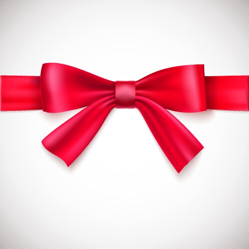 Pink satin bow ribbon with knot Royalty Free Vector Image