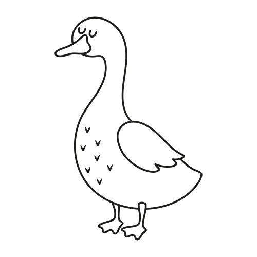 Goose outline Vector Images & Graphics for Commercial Use | VectorStock