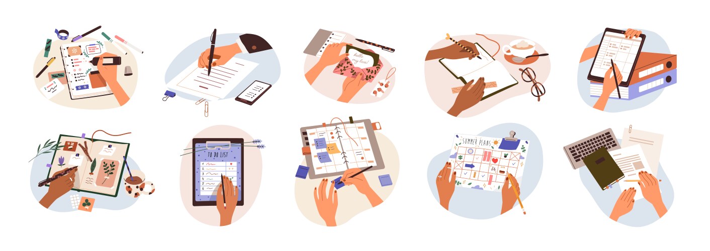 Set weekly planner and to-do-list templates Vector Image