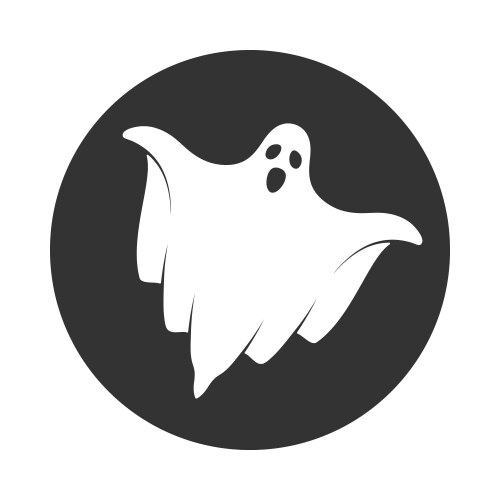 Scary ghost halloween silhouette Royalty Free Vector Image