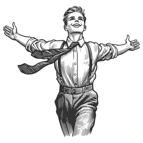 Man Arms Wide Vector Images (over 210)