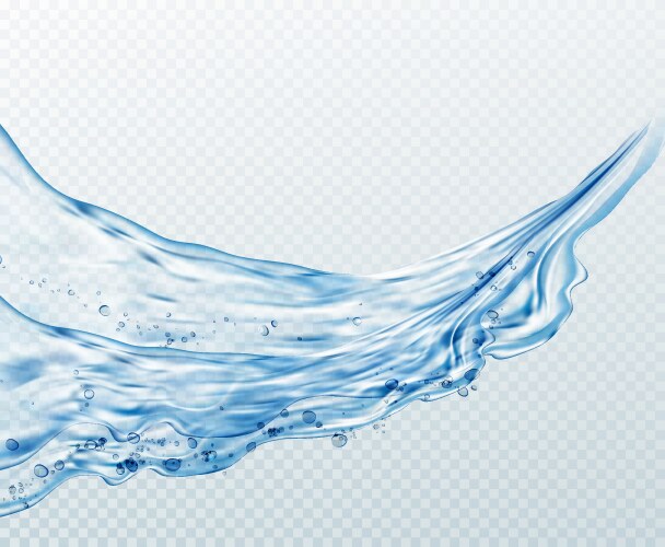 Translucent water splash isolated on transparent Vector Image