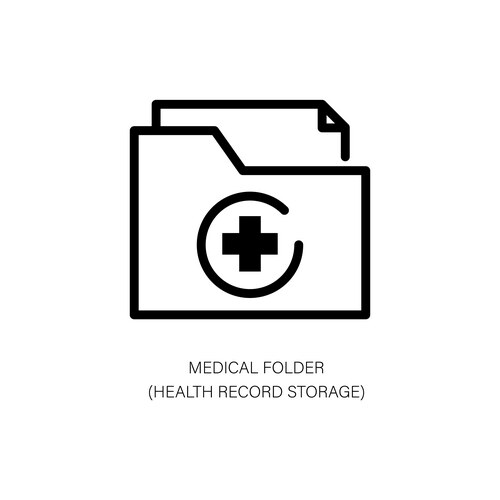Medical Record Folder Icon – Royalty-Free Vector | VectorStock