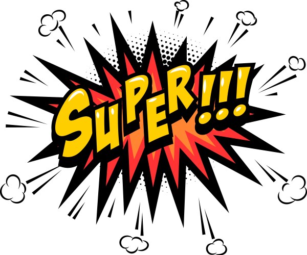 Super comic cartoon Royalty Free Vector Image - VectorStock