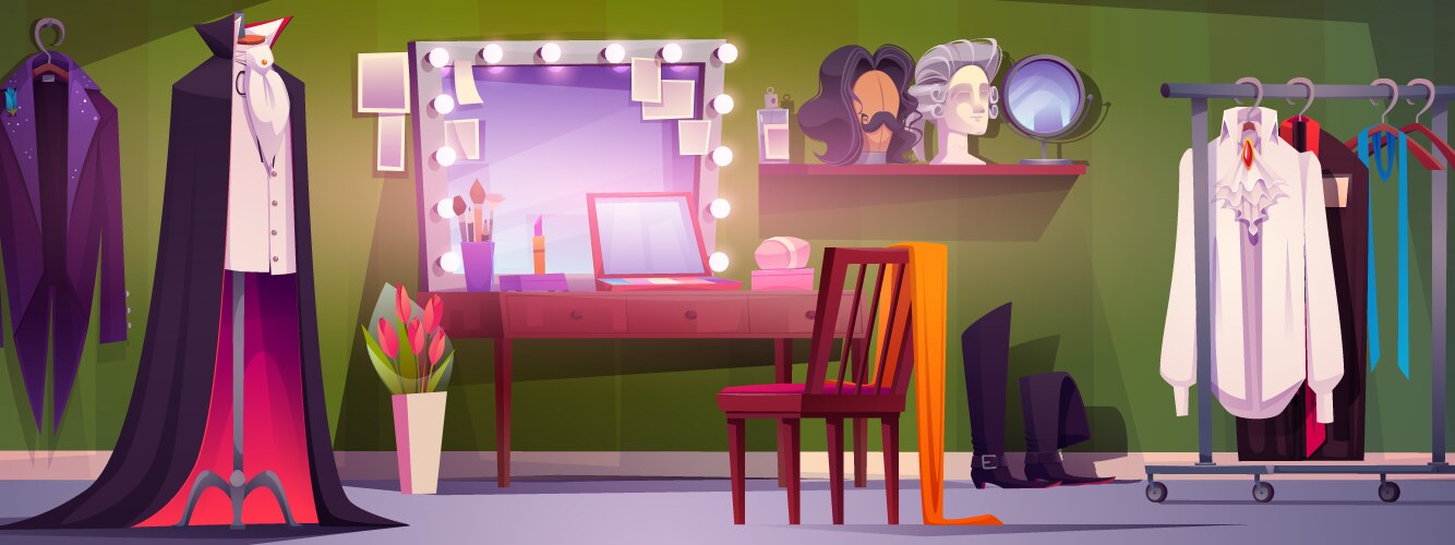 Interior design dressing room Royalty Free Vector Image