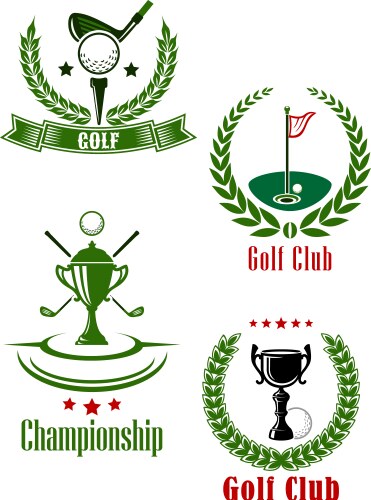 Set of golf club labels and emblems Royalty Free Vector