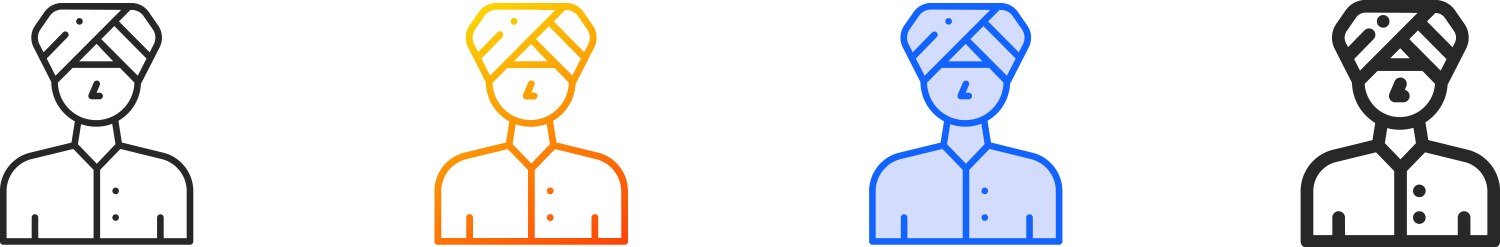 Caravan iconthin linear gradient blue stroke Vector Image