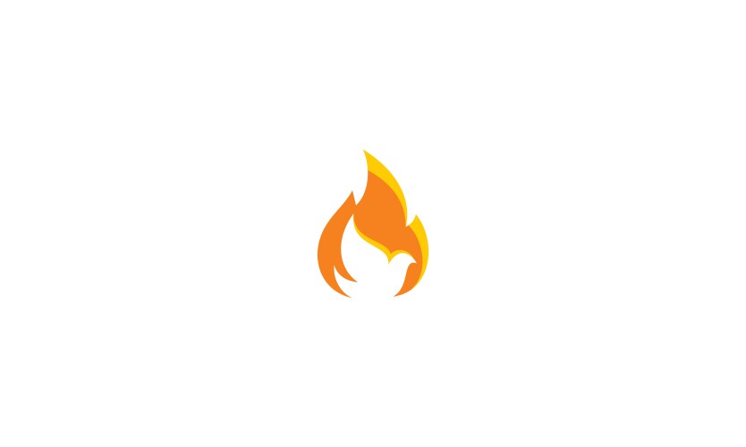 Creative fire flame logo Royalty Free Vector Image