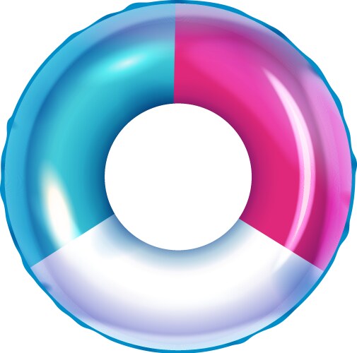 Realistic inflatable ring Royalty Free Vector Image
