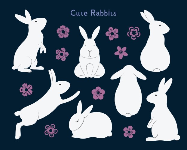 Easter Bunny Back Silhouette Vector Images (over 110)