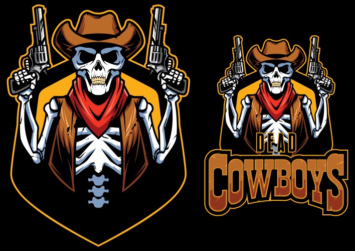 Viking skull mascot sport logo design Royalty Free Vector