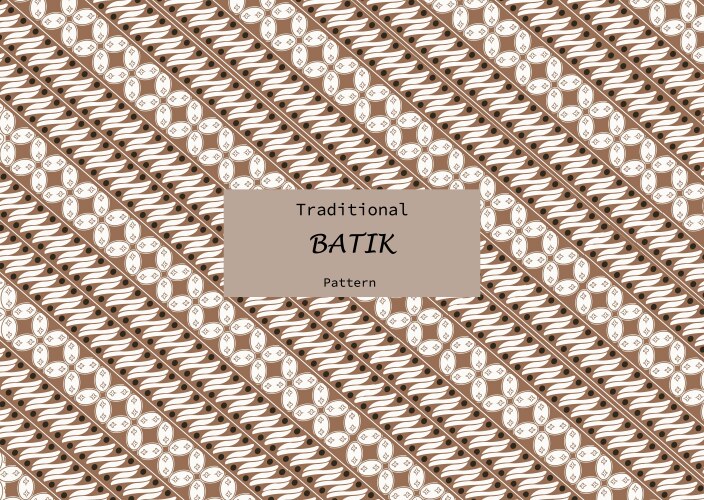 Traditional batik pattern Royalty Free Vector Image