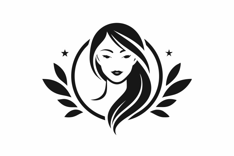 Beauty care logo design h Royalty Free Vector Image