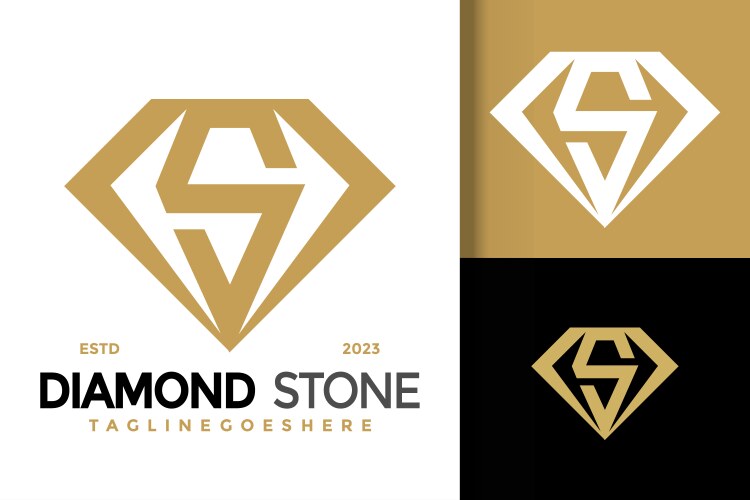 Diamond initial m Royalty Free Vector Image - VectorStock