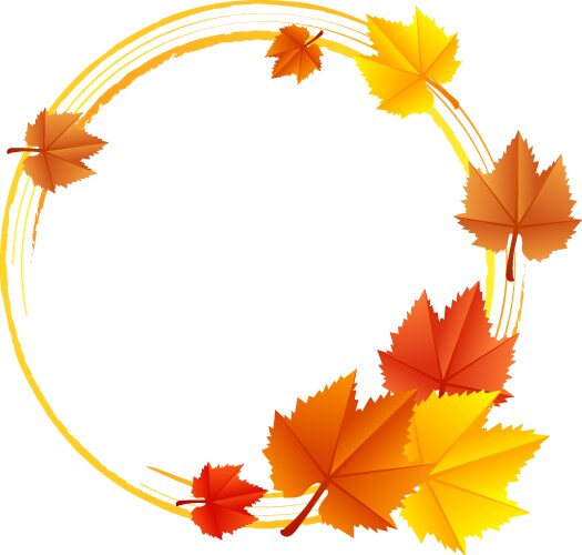 Fall leaves frame Royalty Free Vector Image - VectorStock