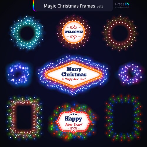 Magic christmas lights Royalty Free Vector Image