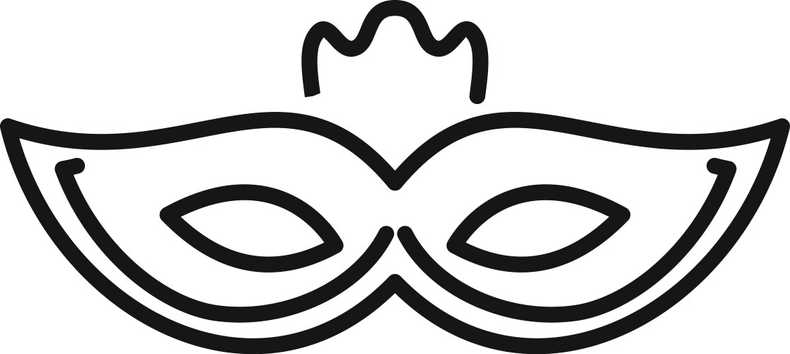 Carnival mask icon representing celebration Vector Image