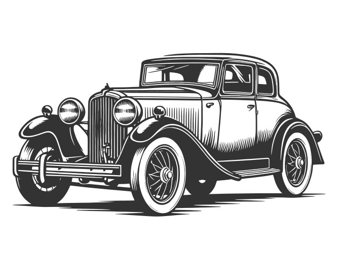 Custom fiction retro race car concept Royalty Free Vector