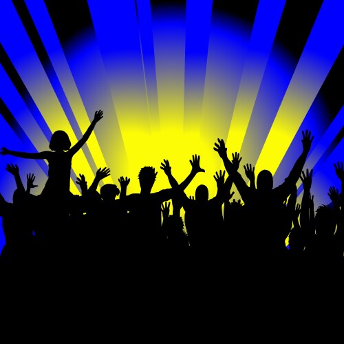 Party crowd Royalty Free Vector Image - VectorStock