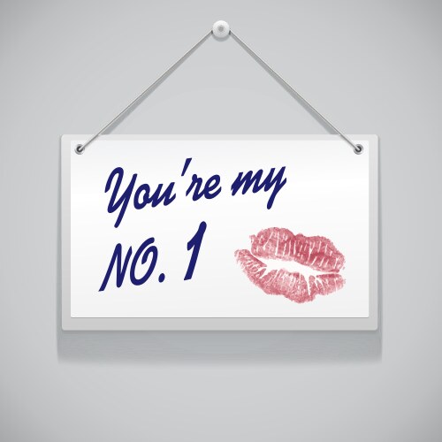 White board hanging on a nail Royalty Free Vector Image