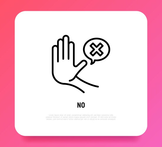 Warning symbol stop hand gesture and speech Vector Image