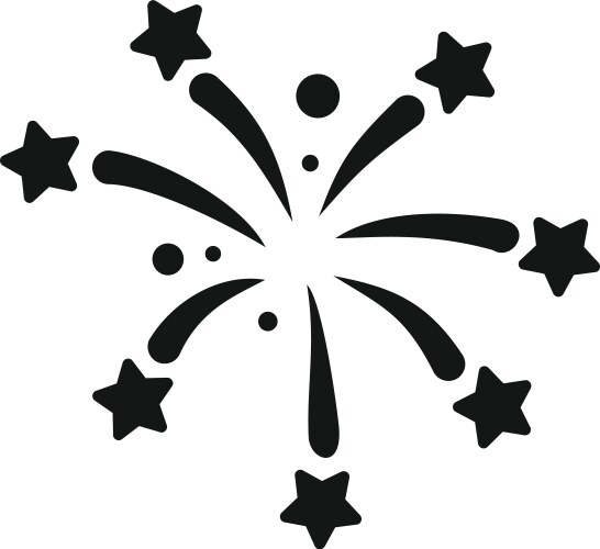 Joy firework icon simple carnival party Royalty Free Vector