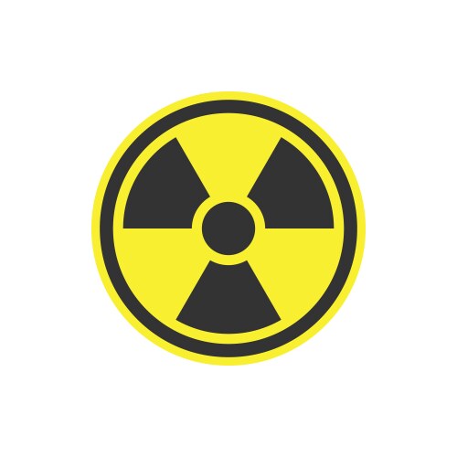 Ionizing radiation icon Royalty Free Vector Image