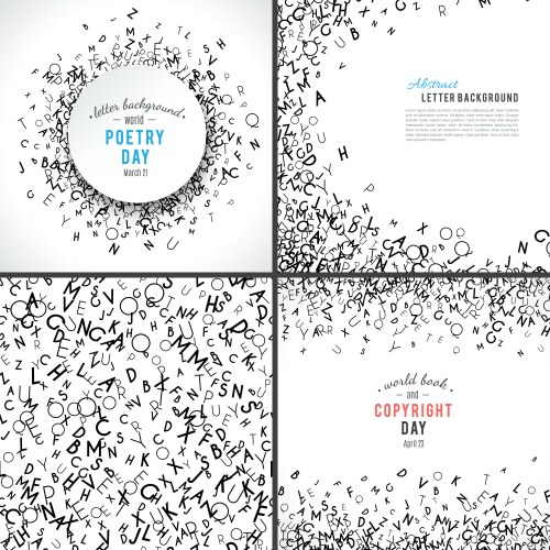 Random letters seamless pattern Royalty Free Vector Image