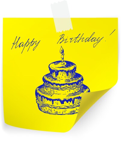 Blank note sticker cartoon Royalty Free Vector Image