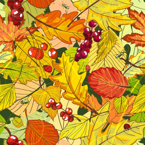 Autumn leaves background Royalty Free Vector Image