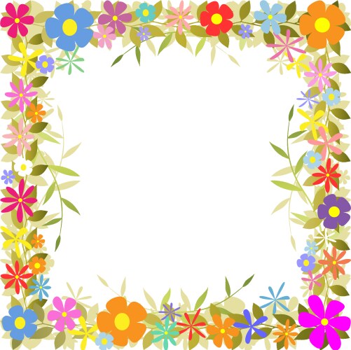 Flower border Royalty Free Vector Image - VectorStock