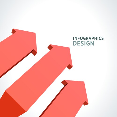 Infographic arrow diagram chart detailed Vector Image