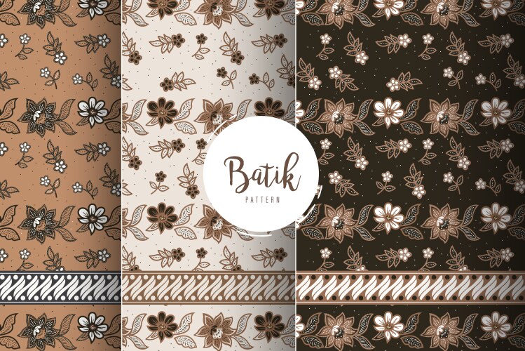 Traditional batik pattern Royalty Free Vector Image