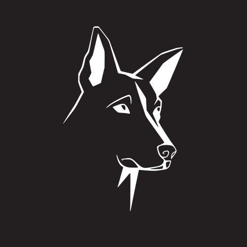 Australian kelpie - minimalist and simple Vector Image