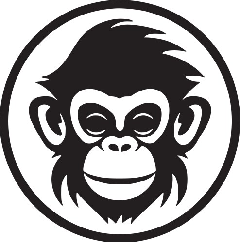 Monkey line icon animal and zoo Royalty Free Vector Image