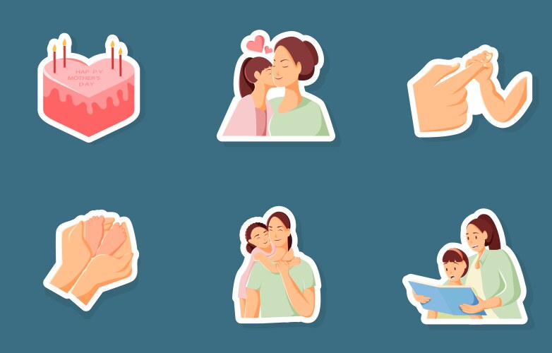 Mothers day sticker Royalty Free Vector Image - VectorStock