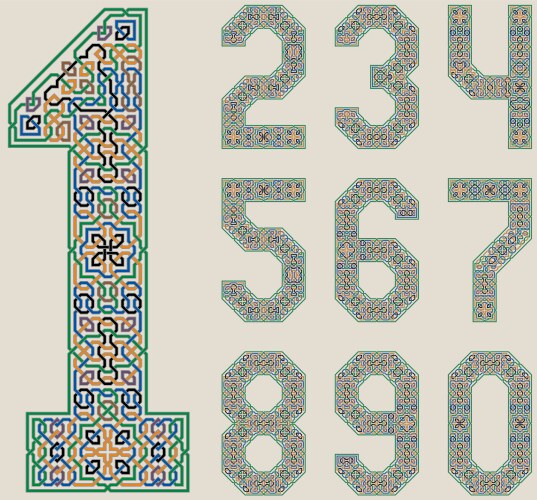 Arabic Numbers Vector Images (over 2,400)