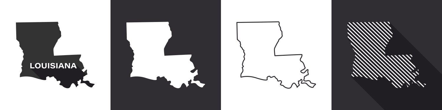 Louisiana State Shape Vector Images (over 540)