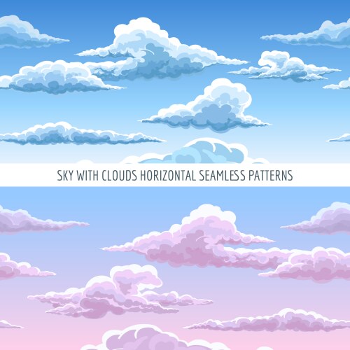Night sky horizontal seamless pattern Royalty Free Vector