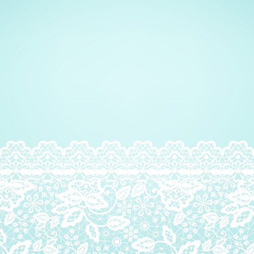 Lace border on green background Royalty Free Vector Image