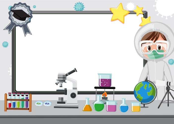 Border template with school equipment Royalty Free Vector