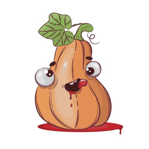 Robber pumpkin halloween funny cartoon Royalty Free Vector