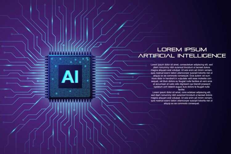 Artificial intelligence ai technologies concepts Vector Image