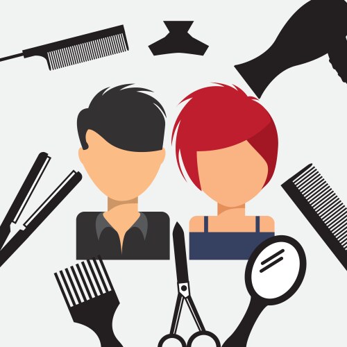 Hair styling icons set 2 Royalty Free Vector Image