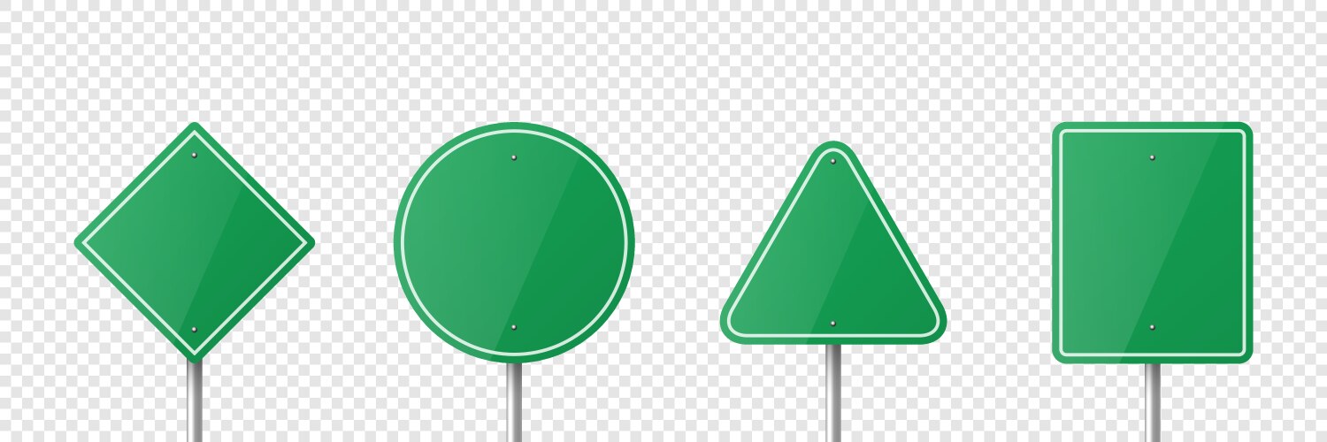 Green warning danger stop sign frame icon Vector Image