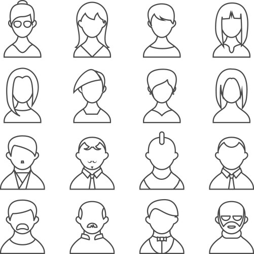 People outline Vector Images & Graphics for Commercial Use | VectorStock