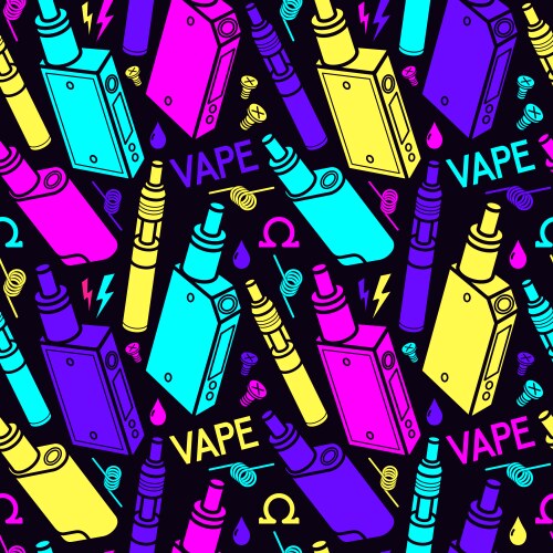 Endless vape background Royalty Free Vector Image