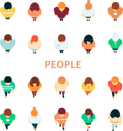 People Top View Vector Images (over 10,000)